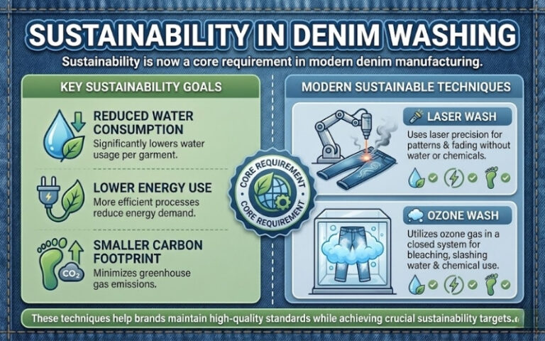 Denim Washing Techniques Explained: Stone, Enzyme, Laser & Ozone
